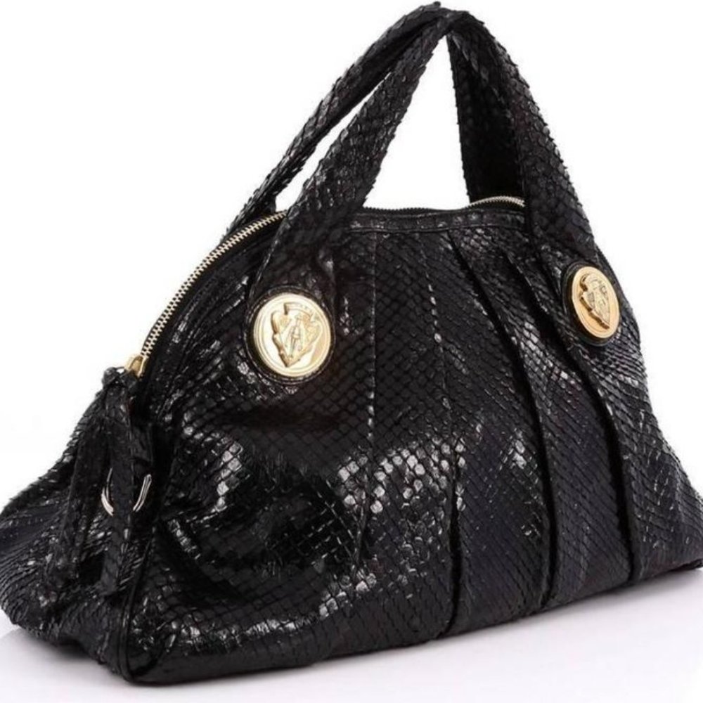 Gucci - Hysteria Convertible Top Handle Python Bag - Gem